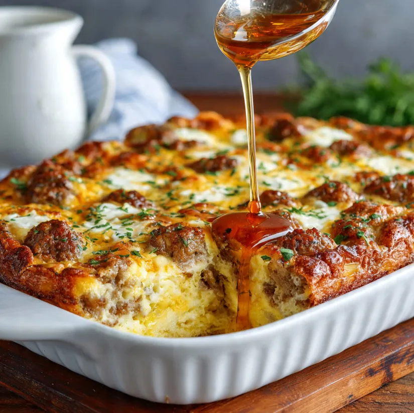 VIRAL Pancake and Sausage Casserole — Sweet & Savory Breakfast ...